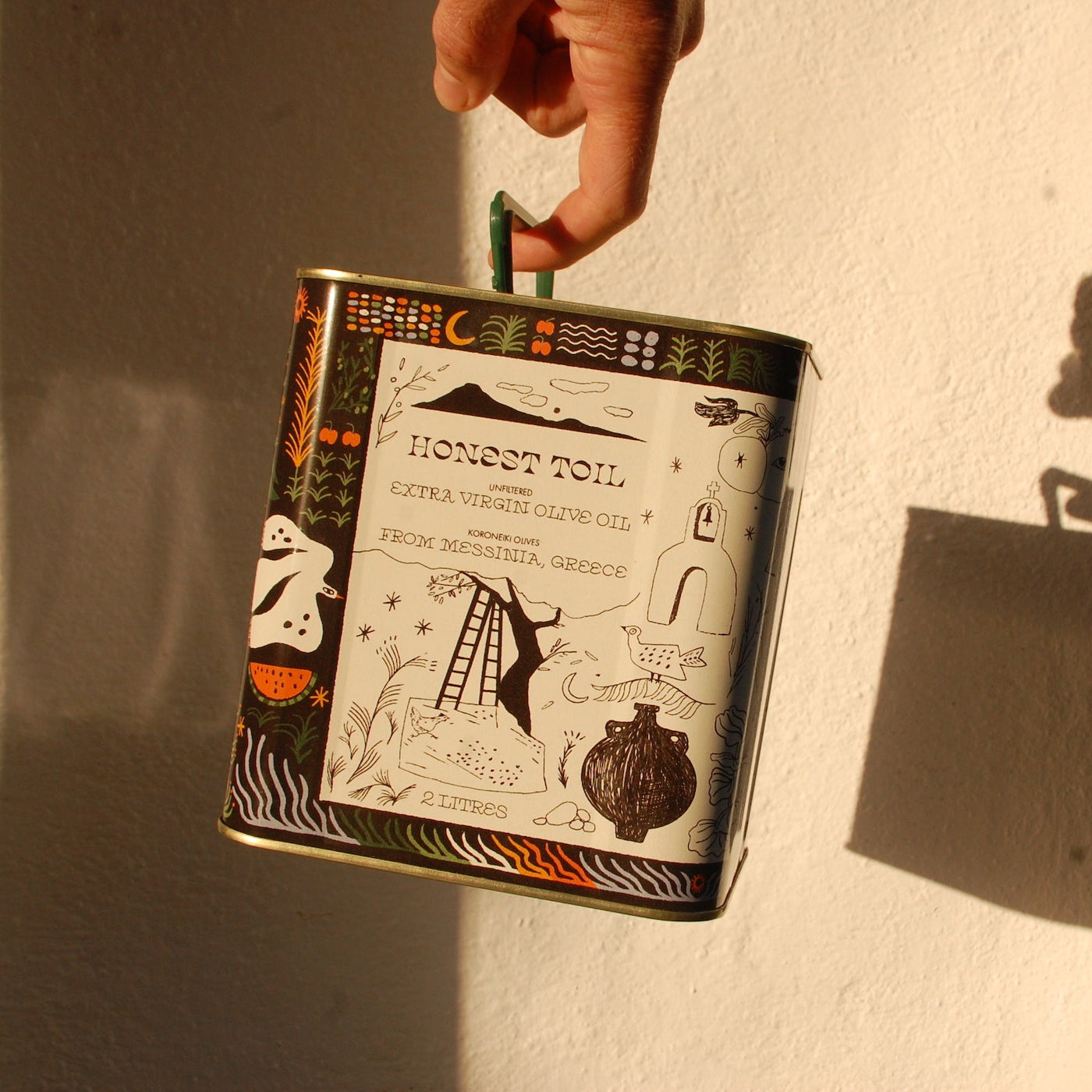 2L Olive Oil Can (Illustrated) | Honest Toil